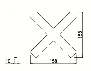 Aluminium Furniture lighting X-SIGN 4F By Domus Line