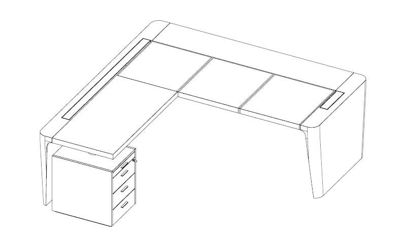 X10 Executive desk By Quadrifoglio Group | design Dorigo Design