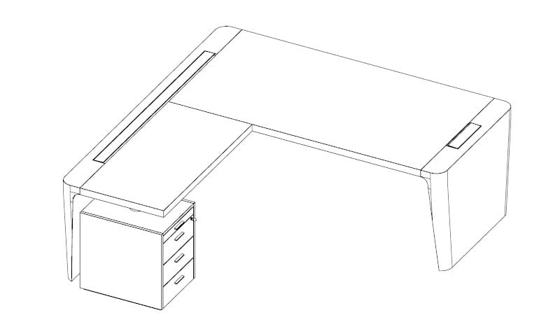 X10 Executive desk By Quadrifoglio Group | design Dorigo Design