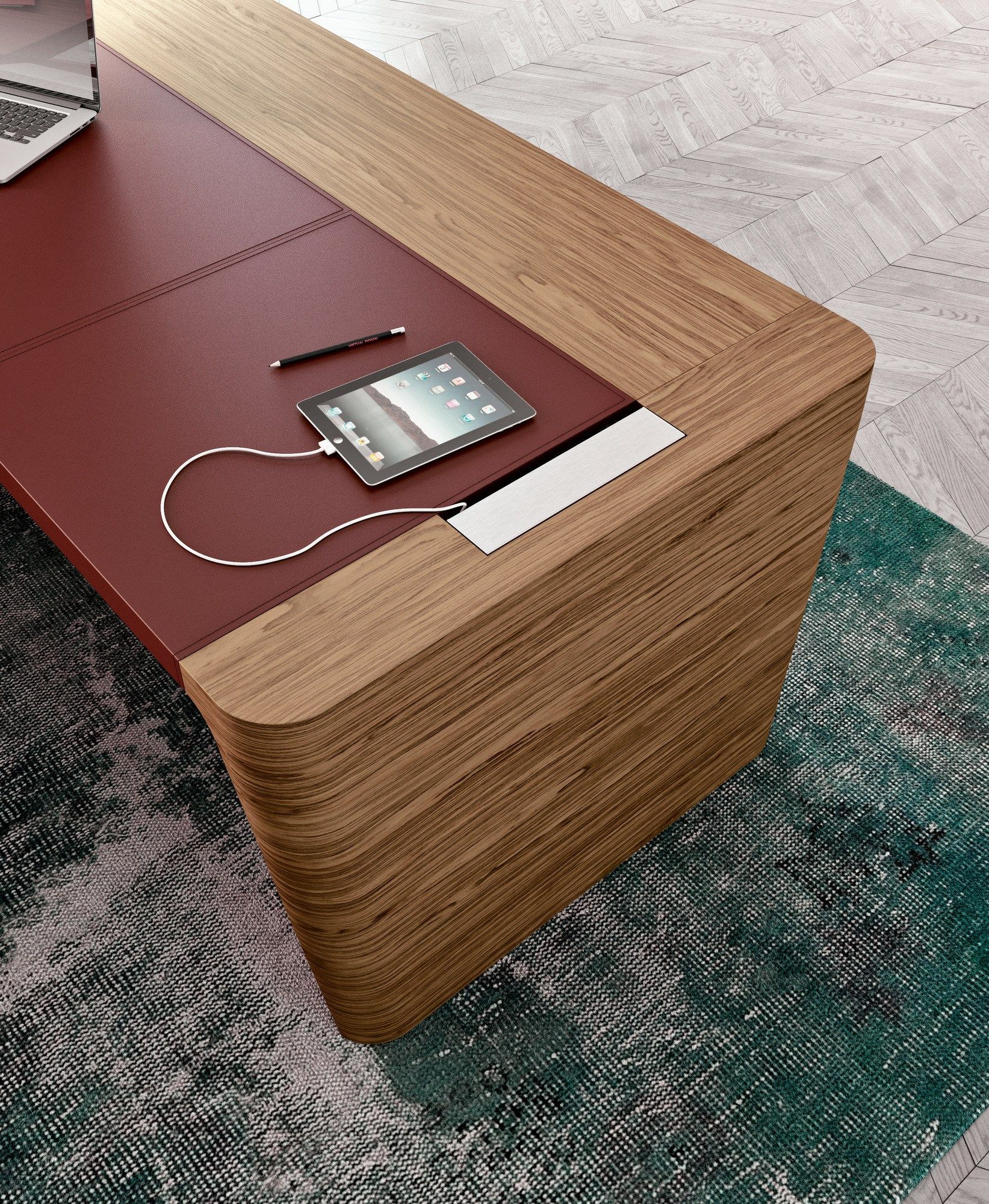 X10 | Rectangular office desk By Quadrifoglio Group design Dorigo Design