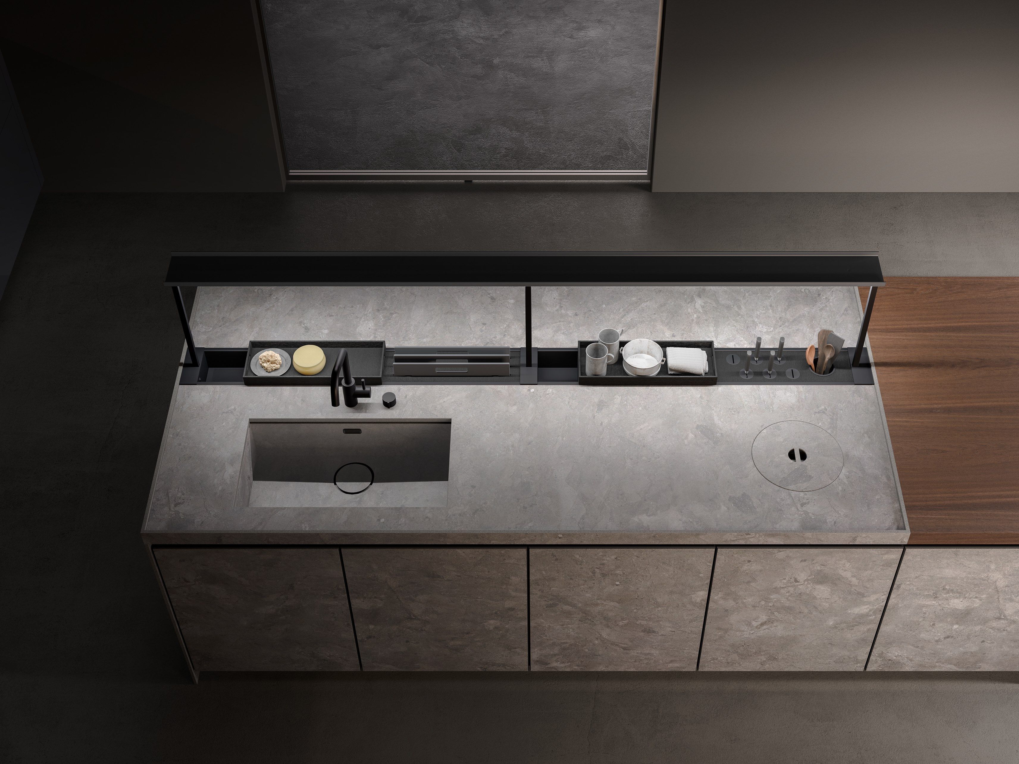 Modular kitchen system XILA By Boffi design Luigi Massoni