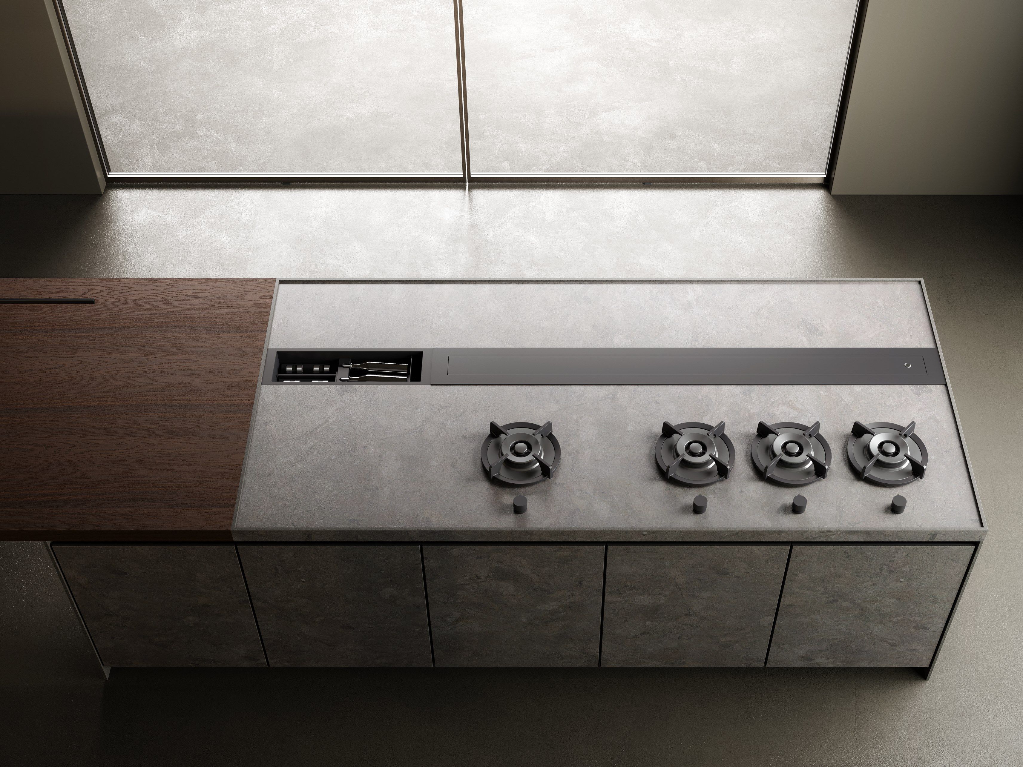 Modular kitchen system XILA By Boffi design Luigi Massoni