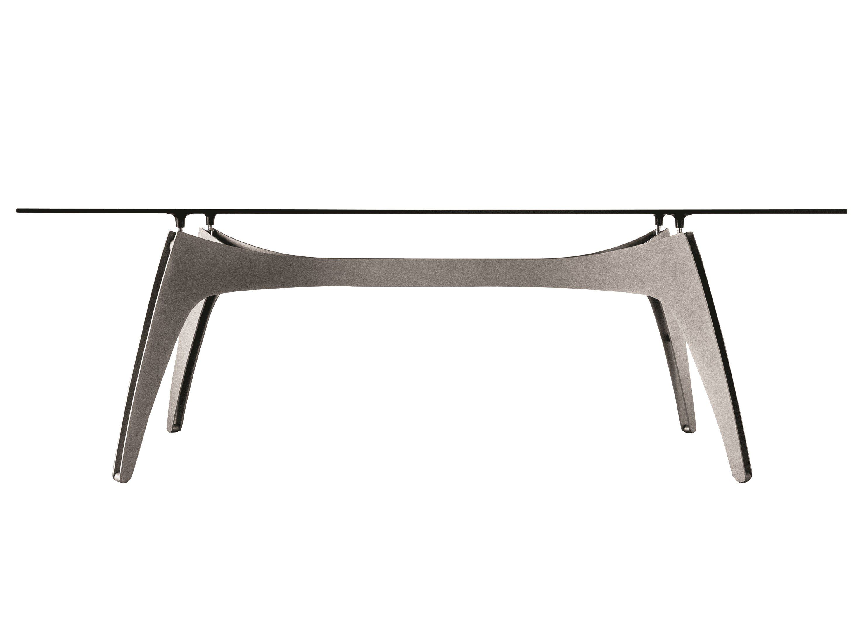 Rectangular glass and steel table XSPIDER Forme Collection By Matrix ...