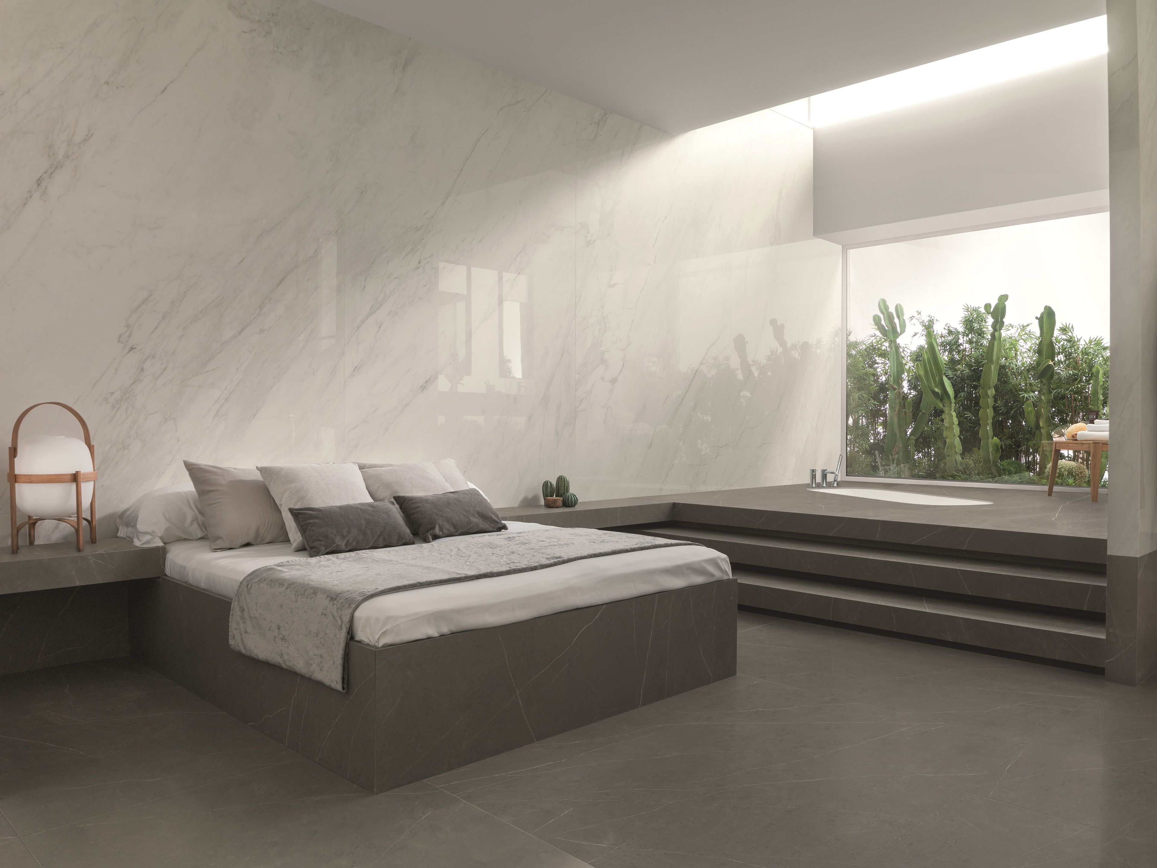 Porcelain stoneware wall/floor tiles with marble effect XTONE - GLEM WHITE By Porcelanosa