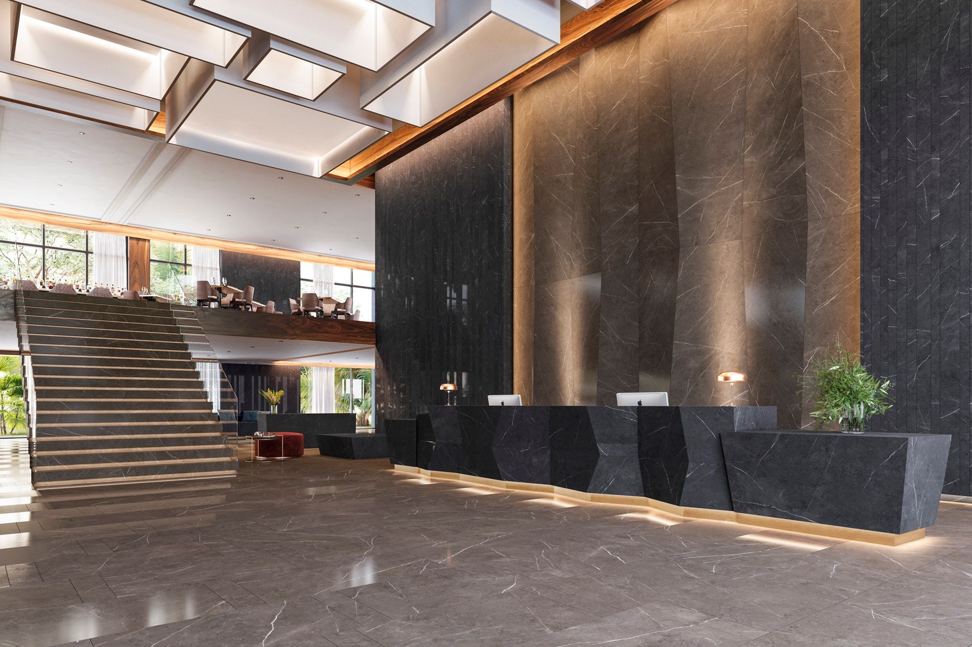 Pavimento/rivestimento effetto marmo XTONE - LIEM DARK - Porcelanosa - Edilportale