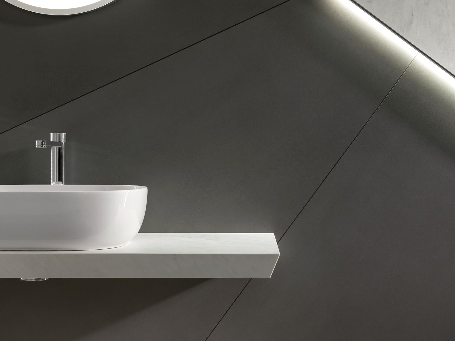 XTONE - RAW SMOKE Porcelain stoneware kitchen worktop By Porcelanosa