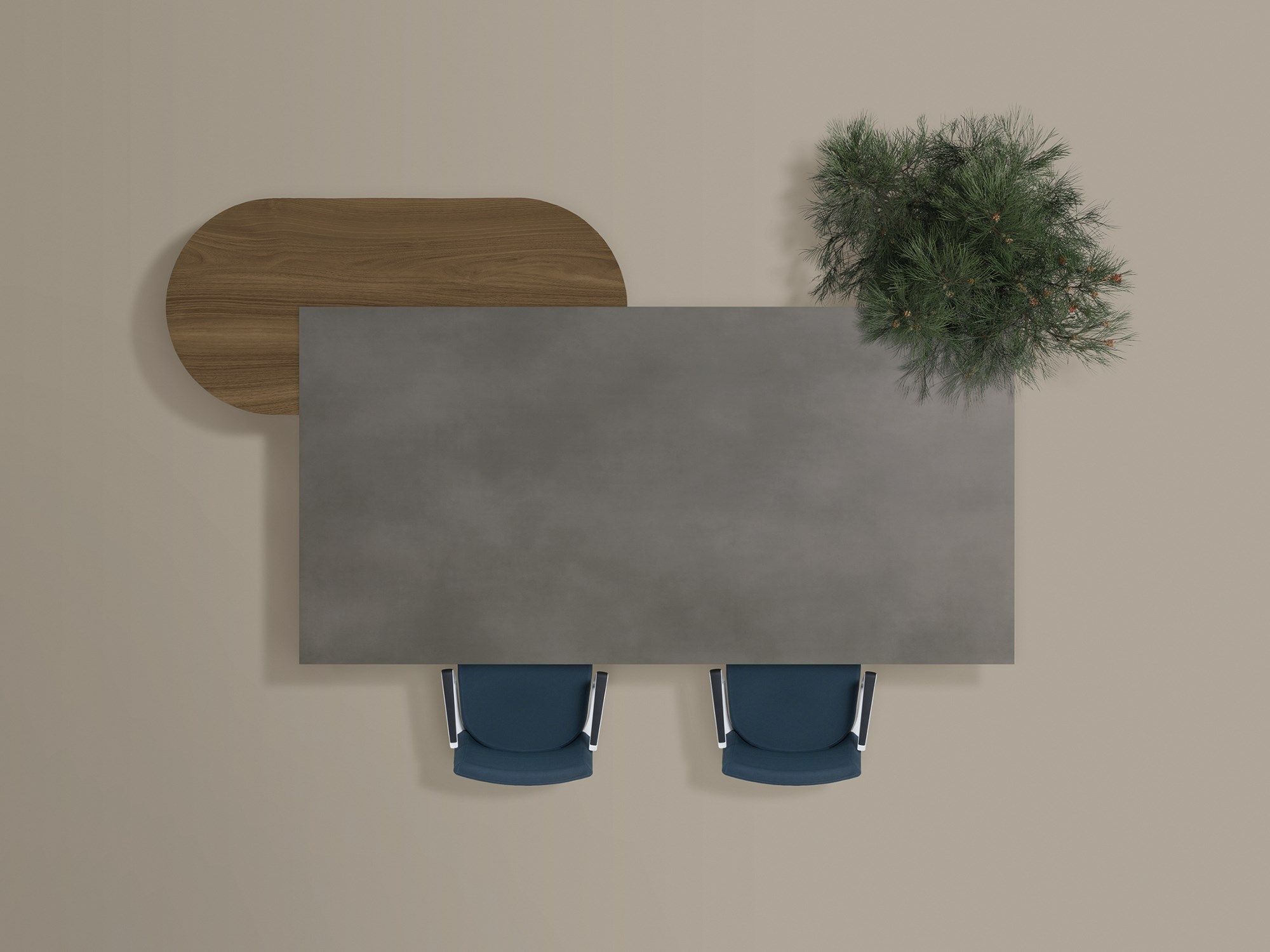 XTONE - RAW SMOKE Porcelain stoneware kitchen worktop By Porcelanosa