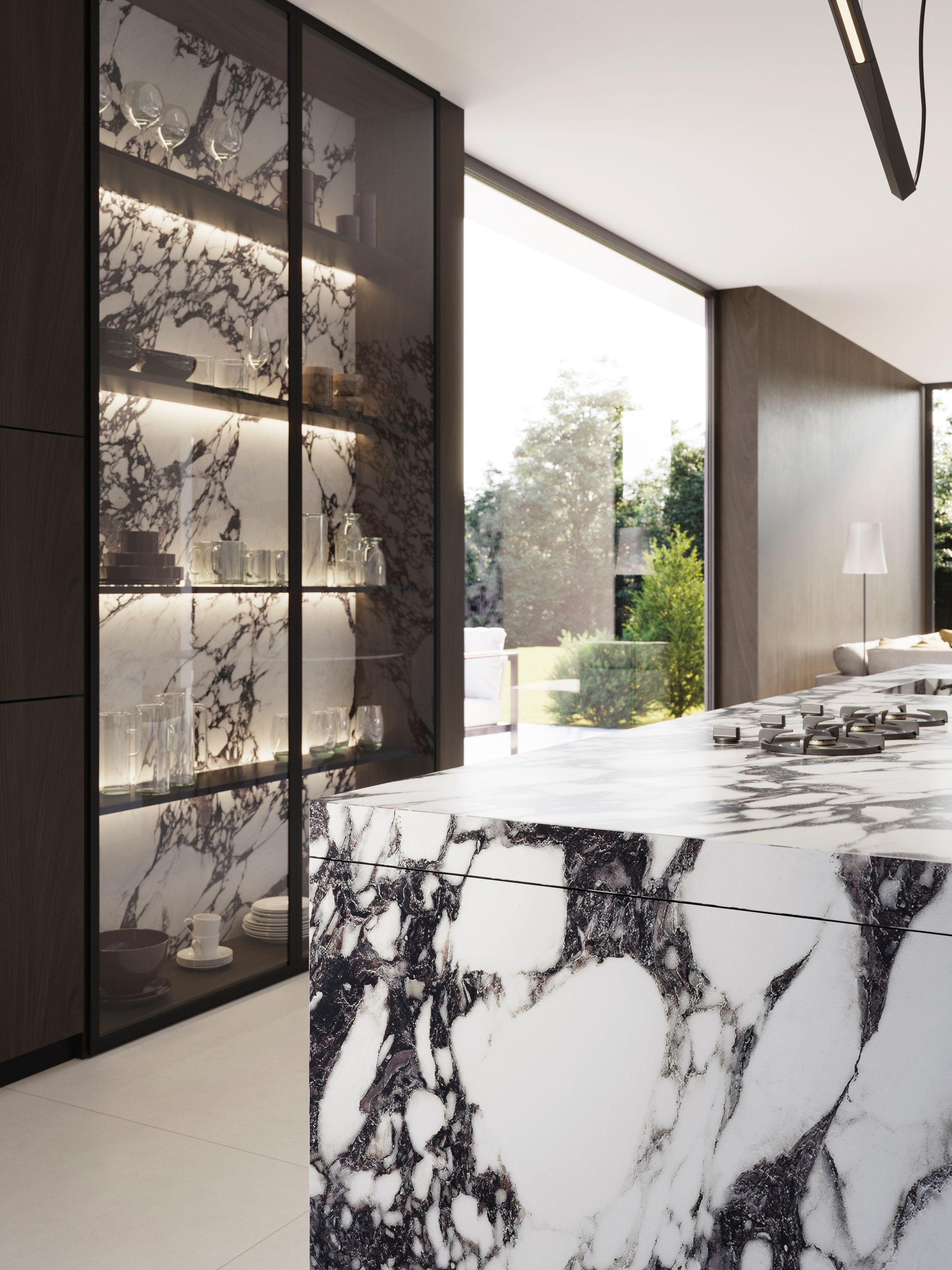 Porcelain stoneware wall tiles with marble effect XTONE - VIOLA BLUE ...