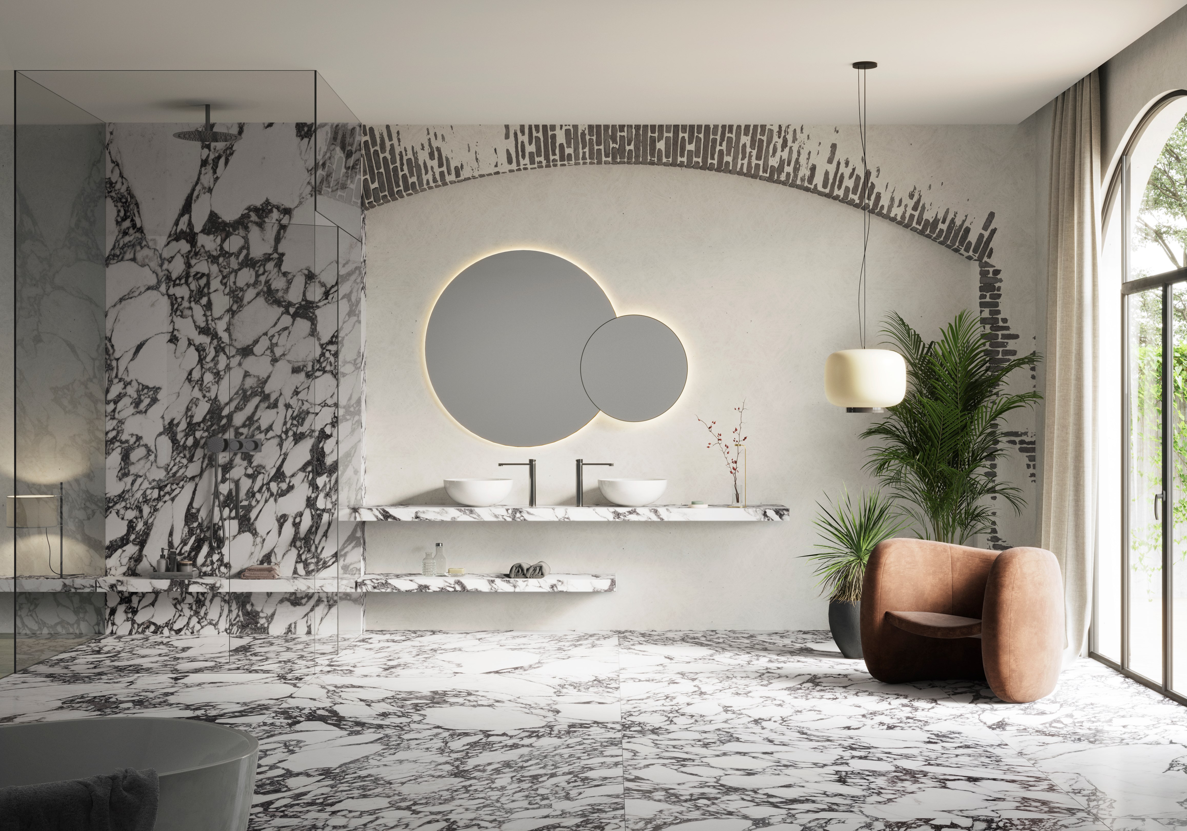 Porcelain stoneware wall tiles with marble effect XTONE - VIOLA BLUE ...