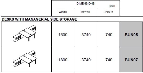 Multiple office workstation with shelves YAN_C | Multiple office ...