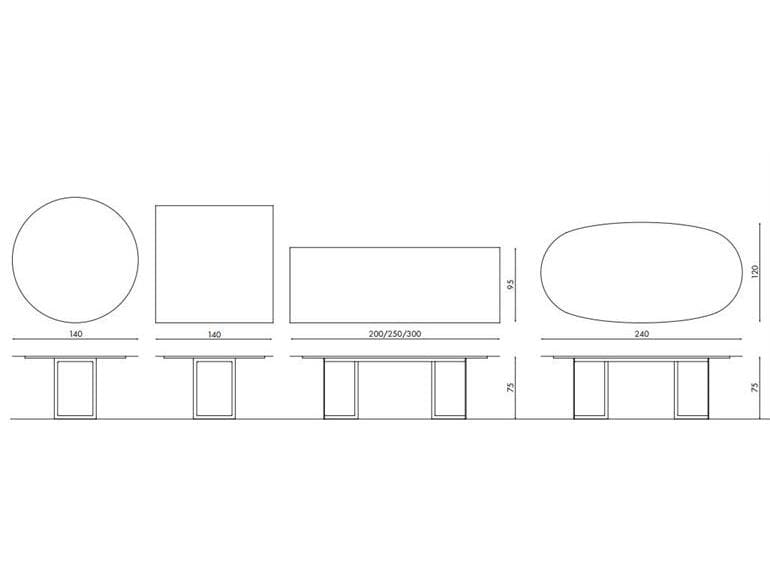 LEONARDO Square table By YDF | design Basaglia Rota Nodari