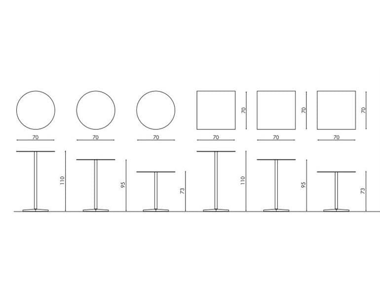 TEA TABLE | Square table Square contract table By YDF | design Basaglia ...
