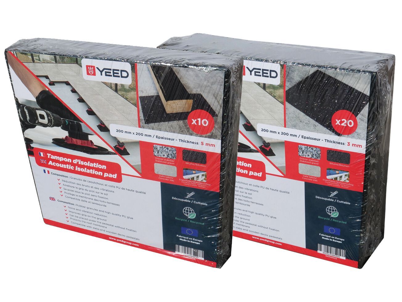 Acoustic isolation pad Impact insulation system By YEED