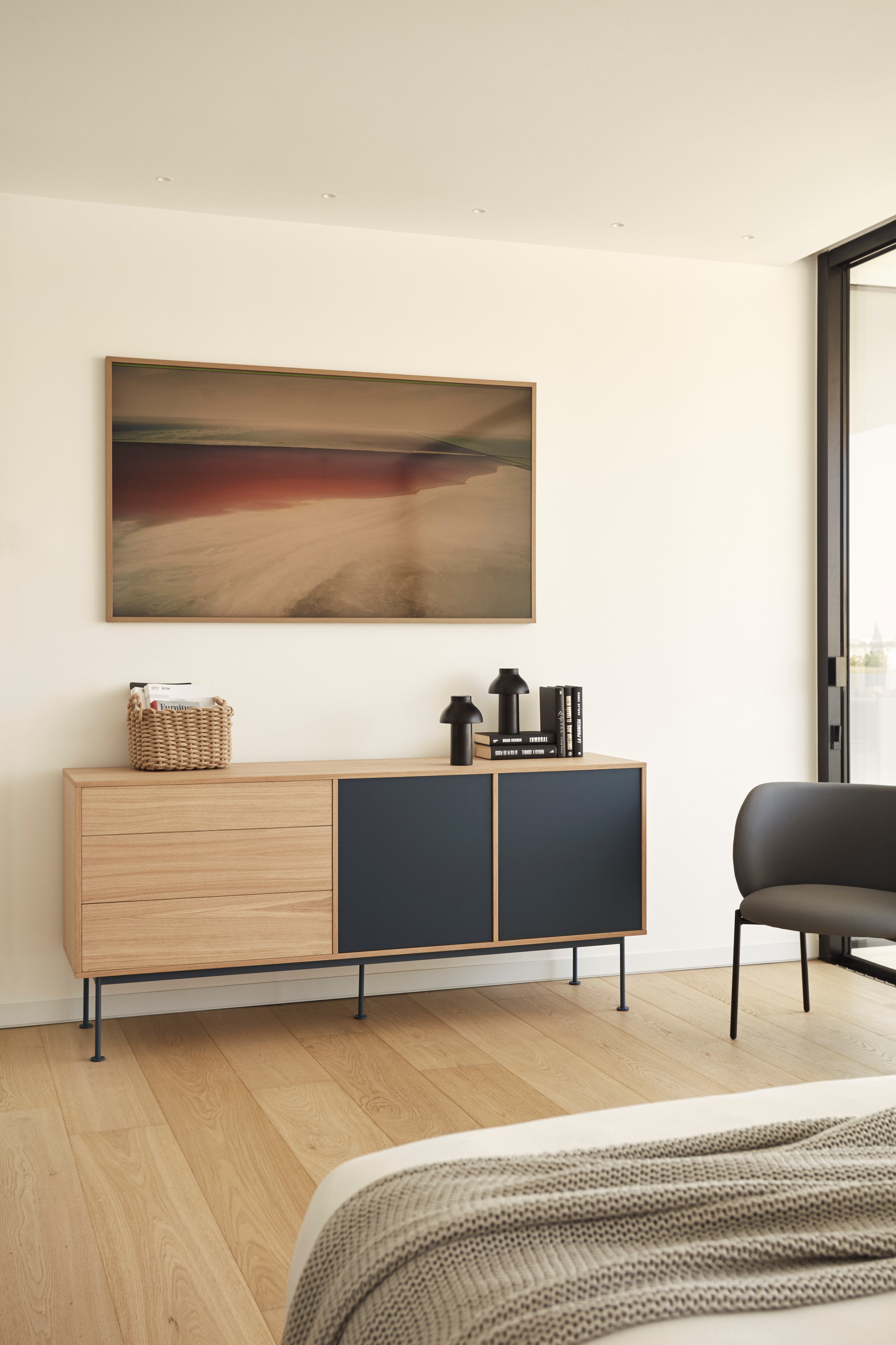 YOKO Wood veneer and MDF sideboard By TEULAT | design Cambres Design