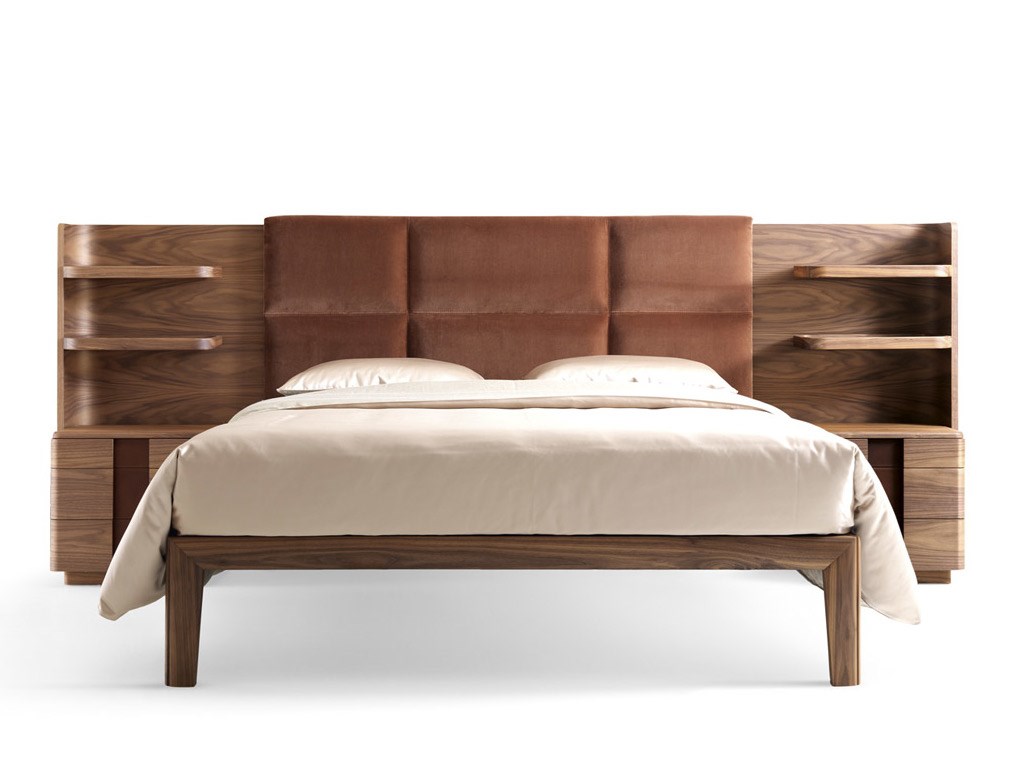 YORK | Bed with upholstered headboard By Grilli design Carlo Bimbi