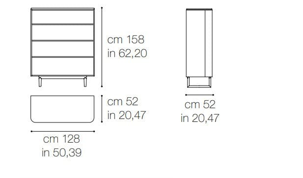 YORK Highboard with doors By Grilli | design Carlo Bimbi