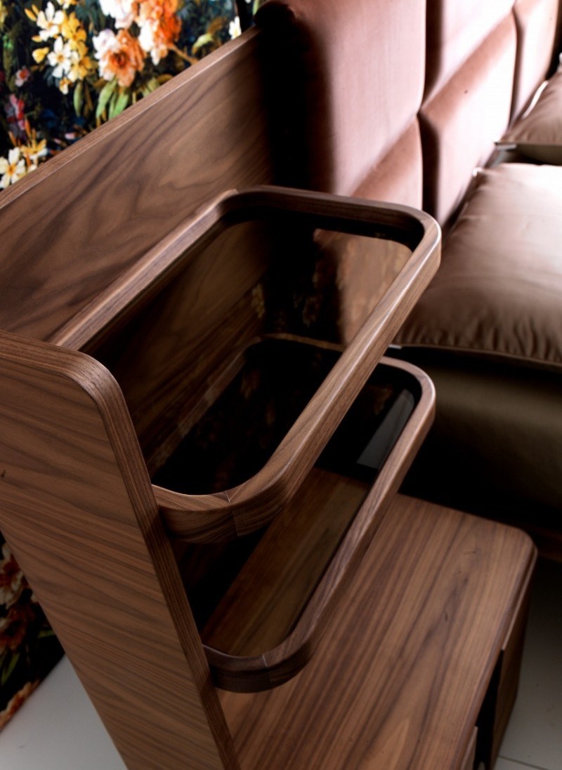 YORK | Bed with upholstered headboard By Grilli design Carlo Bimbi