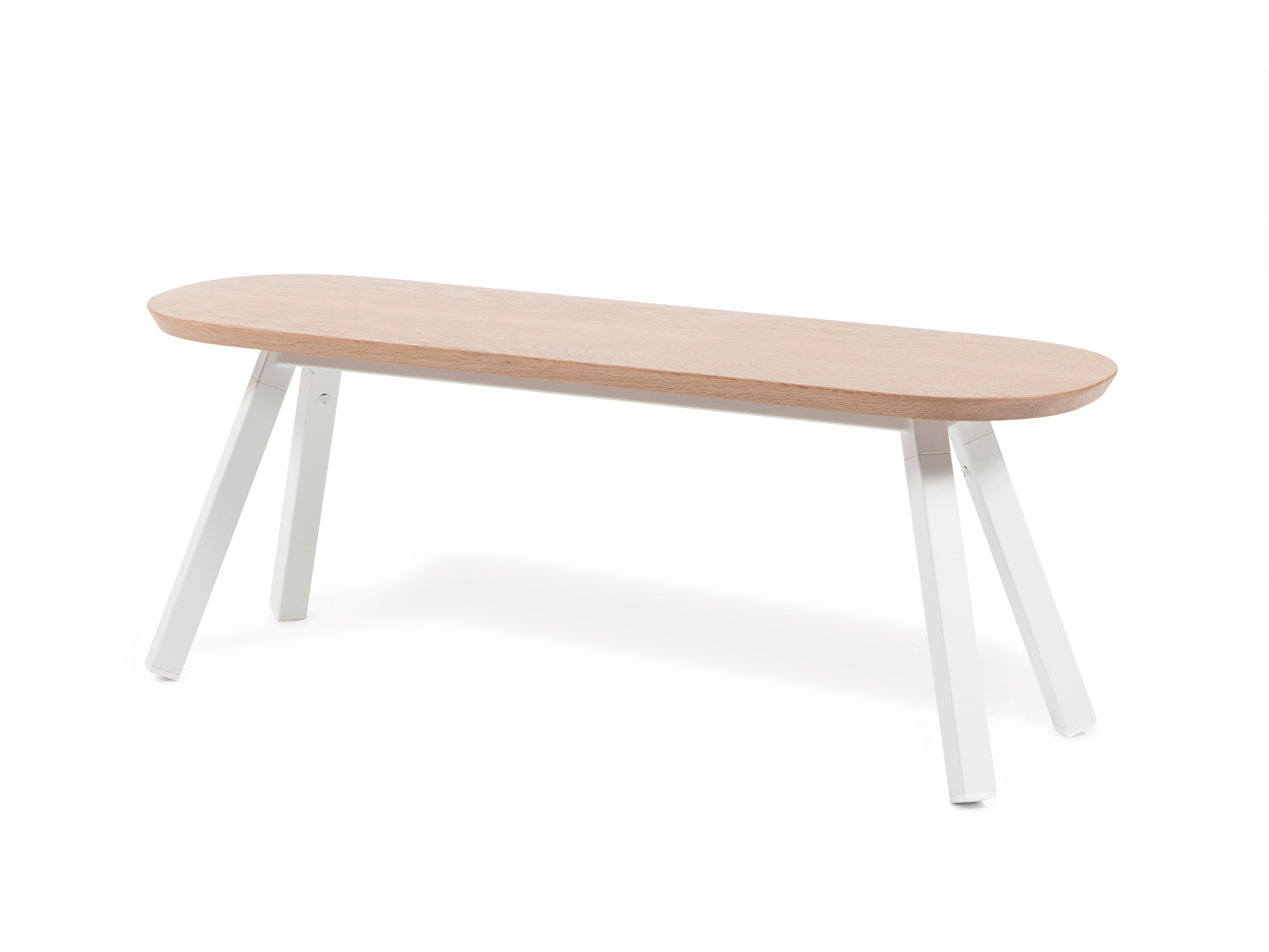 YOU AND ME Oak bench with painted steel base By RS Barcelona | design ...