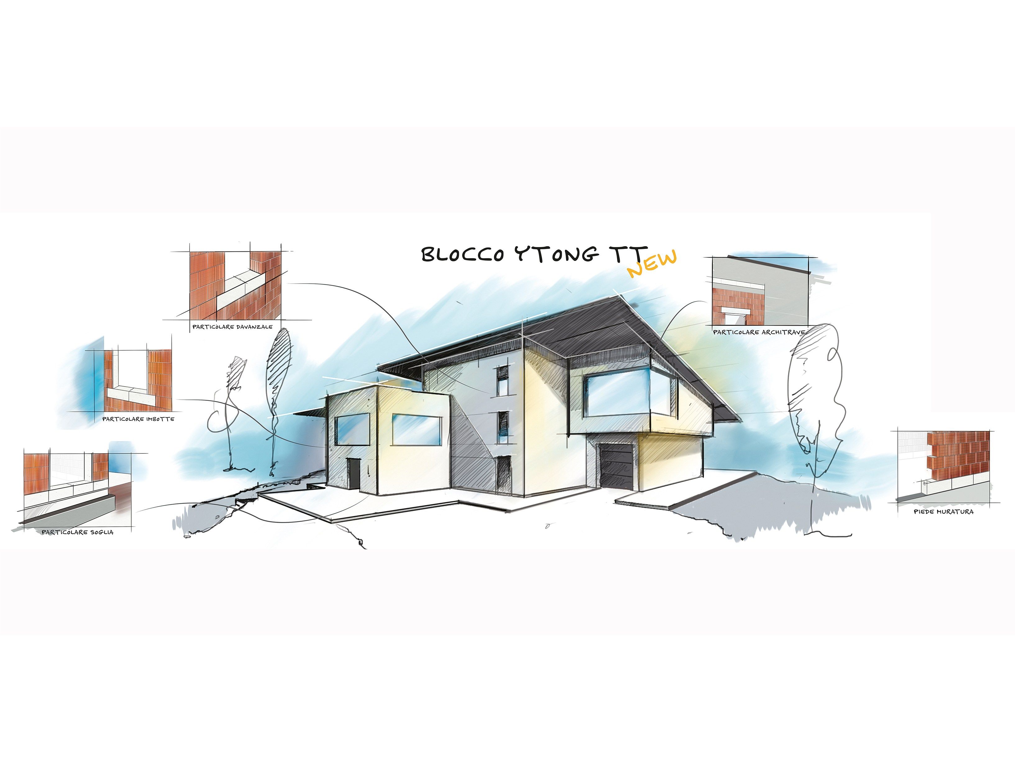 Lightweight cellular concrete block for thermal insulation Ytong Taglio ...