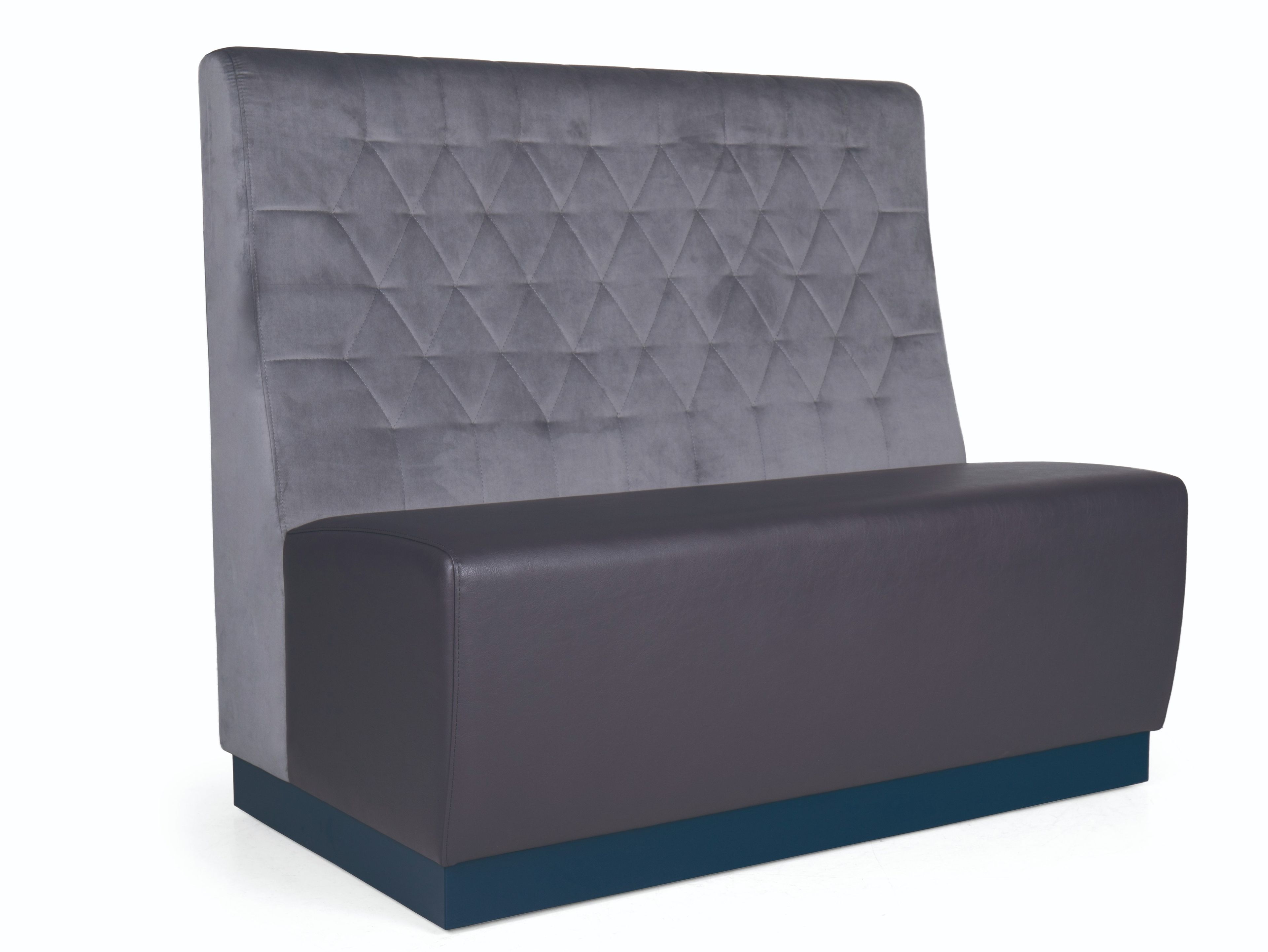 Upholstered high-back fabric bench seating YUMA SOLID BAQ By Fenabel