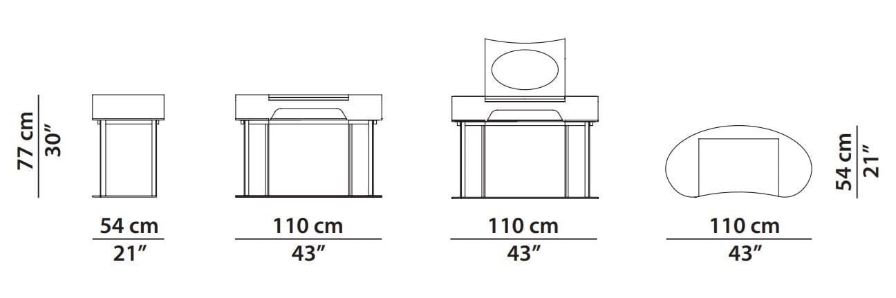 YVES | Dressing table By BAXTER design Roberto Lazzeroni