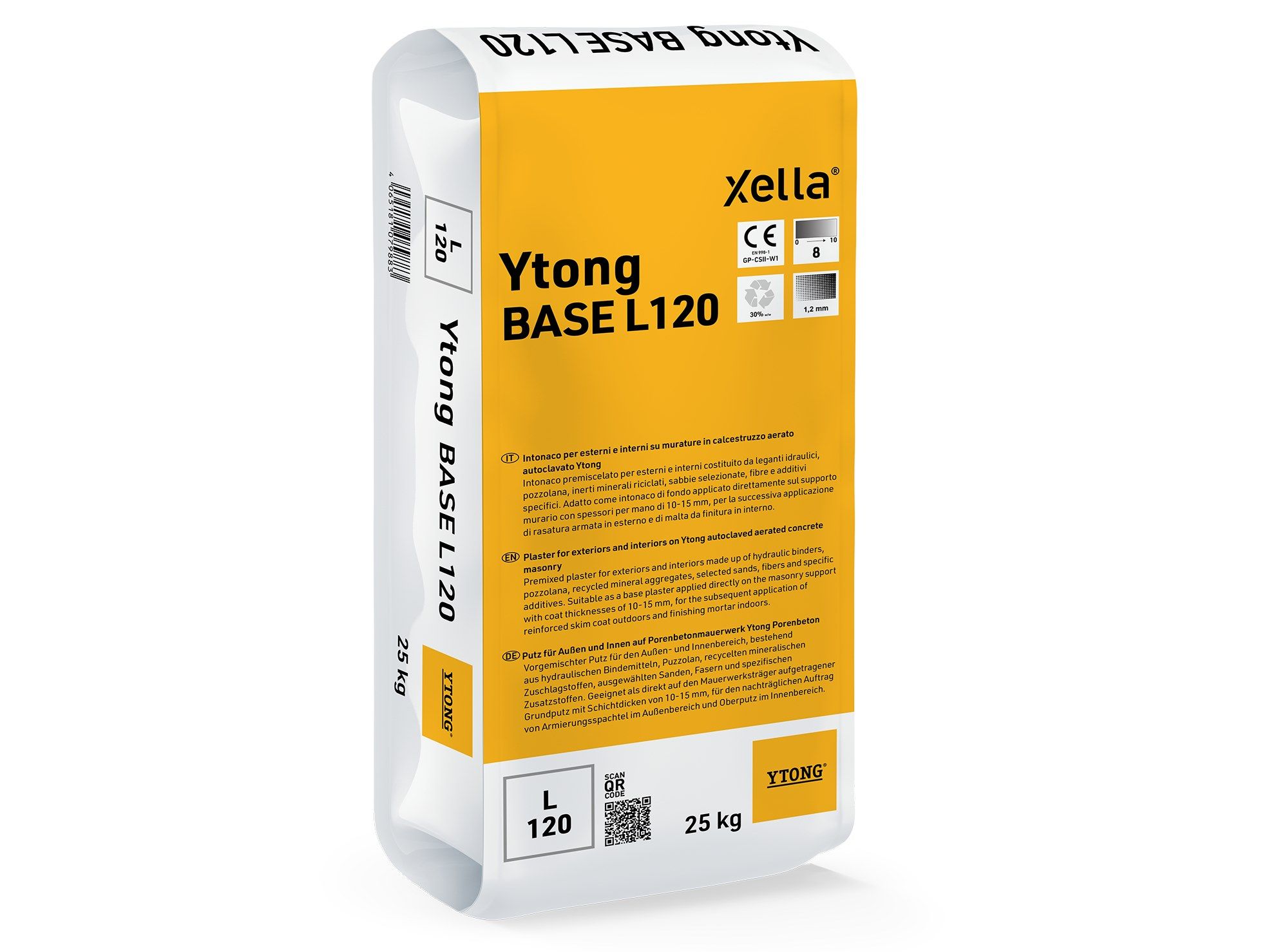 Ytong BASE L120 Cement plaster By Xella Italia