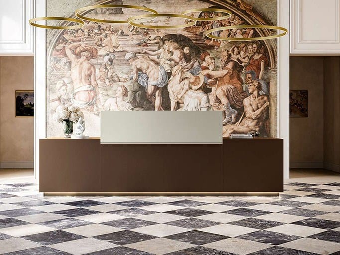 Z1 Reception desk with built-In lights By Quadrifoglio Group