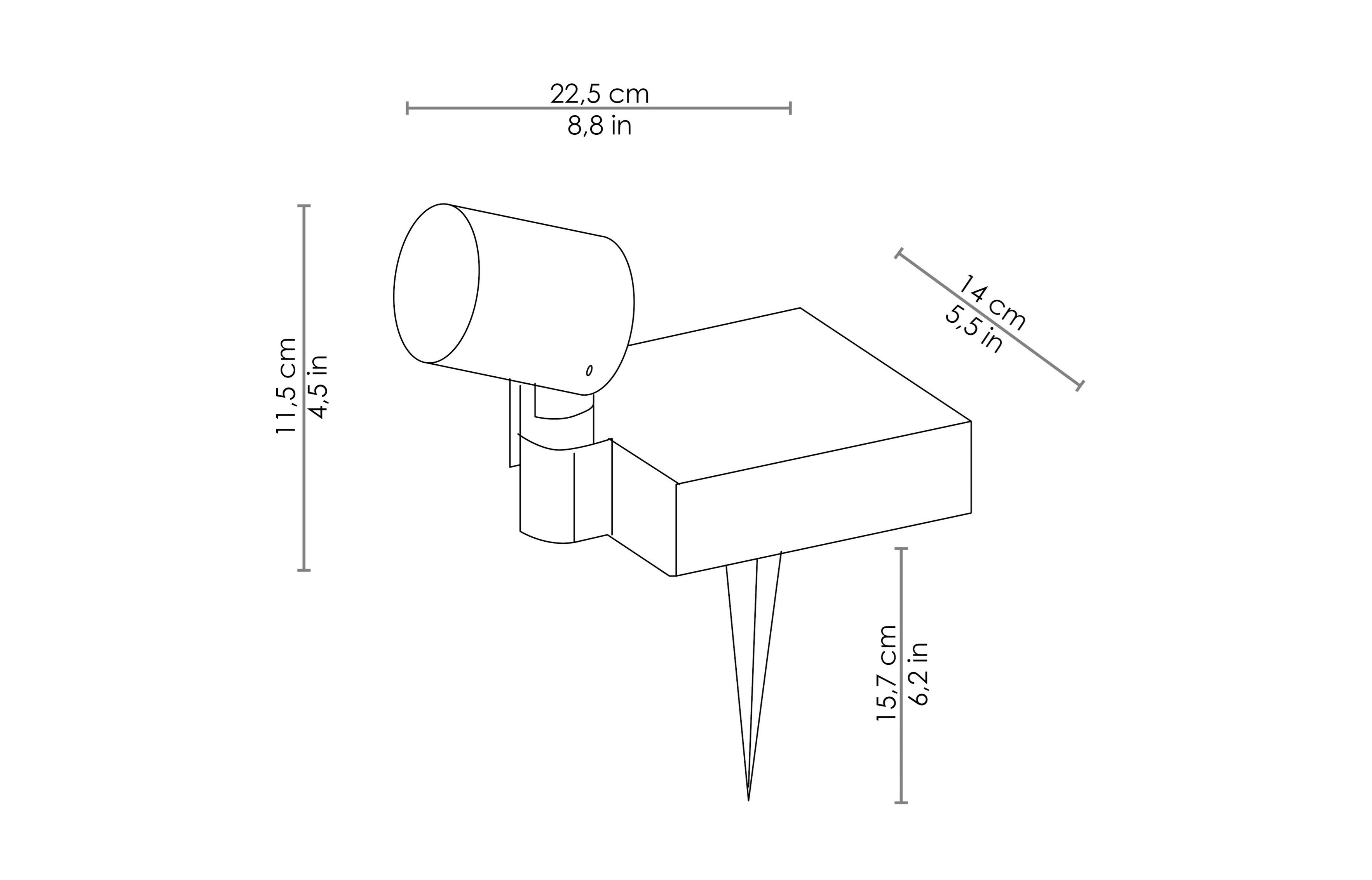 ZAFFERANO AILATI LIGHTS - SOLAR Proiettore per esterno By In Stock