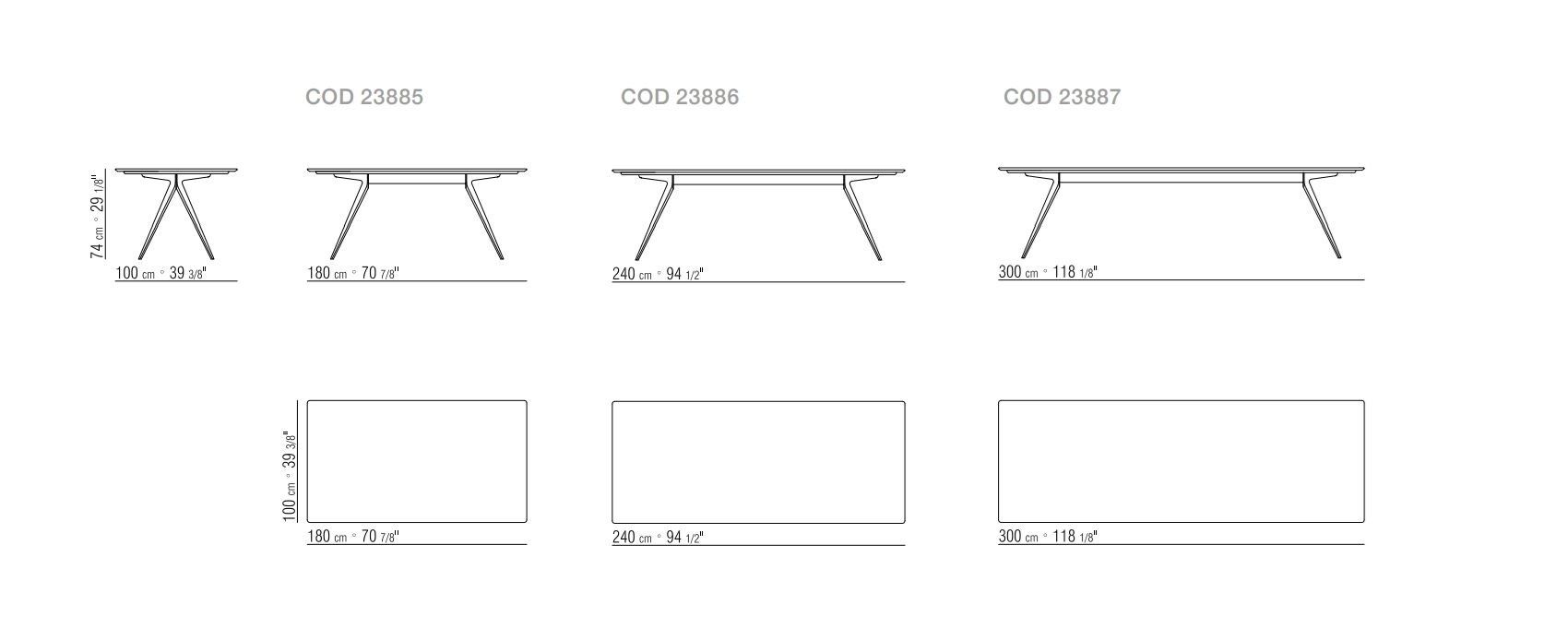 ZEFIRO | Rectangular table Zefiro Collection By Flexform design Antonio ...