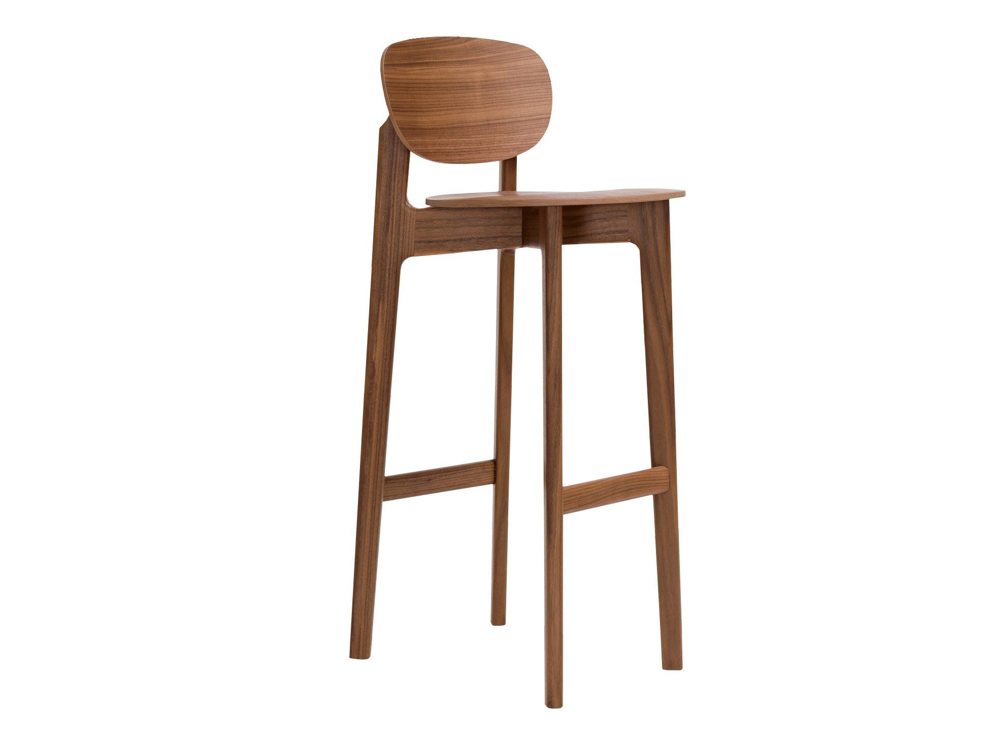 High wooden barstool ZENSO BAR By ZEITRAUM design Formstelle