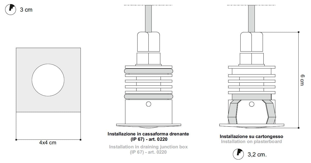 ZEPPELIN 25 PLUS QUADRO Outdoor spotlight By EGOLUCE