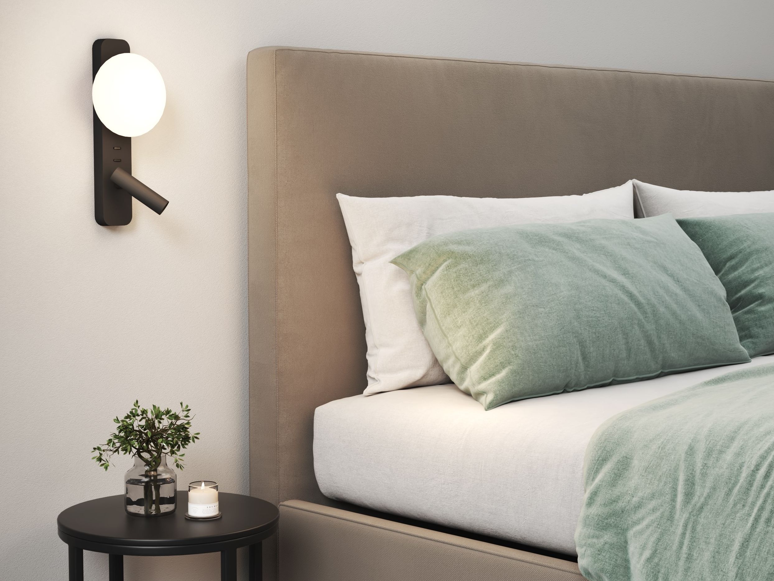 ZEPPO READER LED aluminium reading lamp with fixed arm By Astro ...