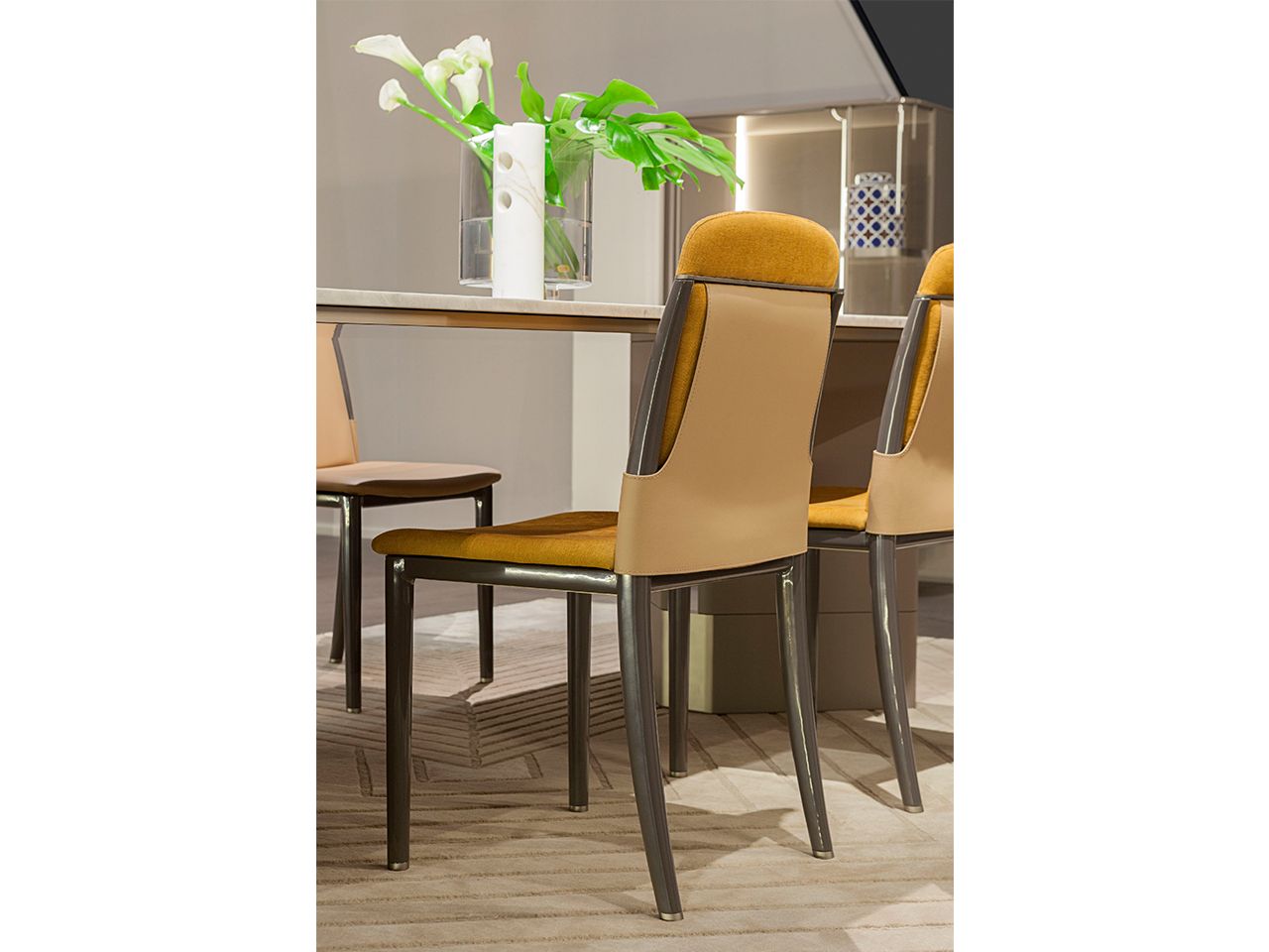 ZERO Fabric chair with integrated cushion By Turri | design Andrea Bonini