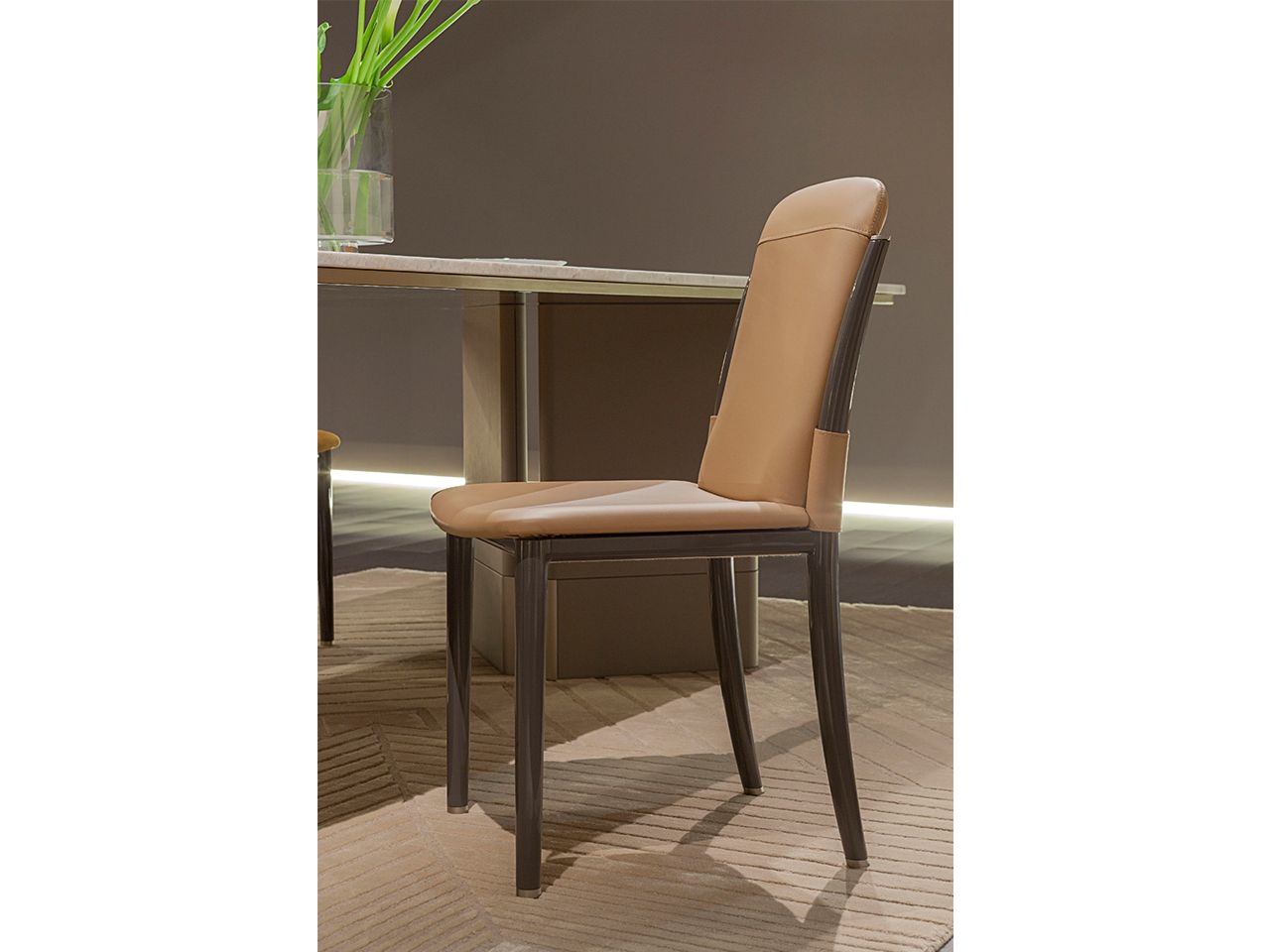 ZERO Fabric chair with integrated cushion By Turri | design Andrea Bonini