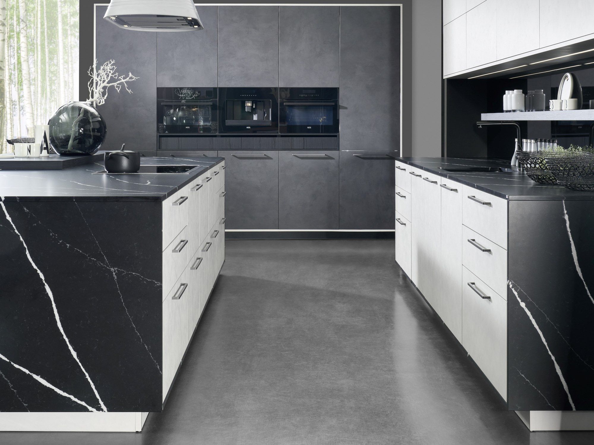 Custom wooden kitchen with island ZERO By rational