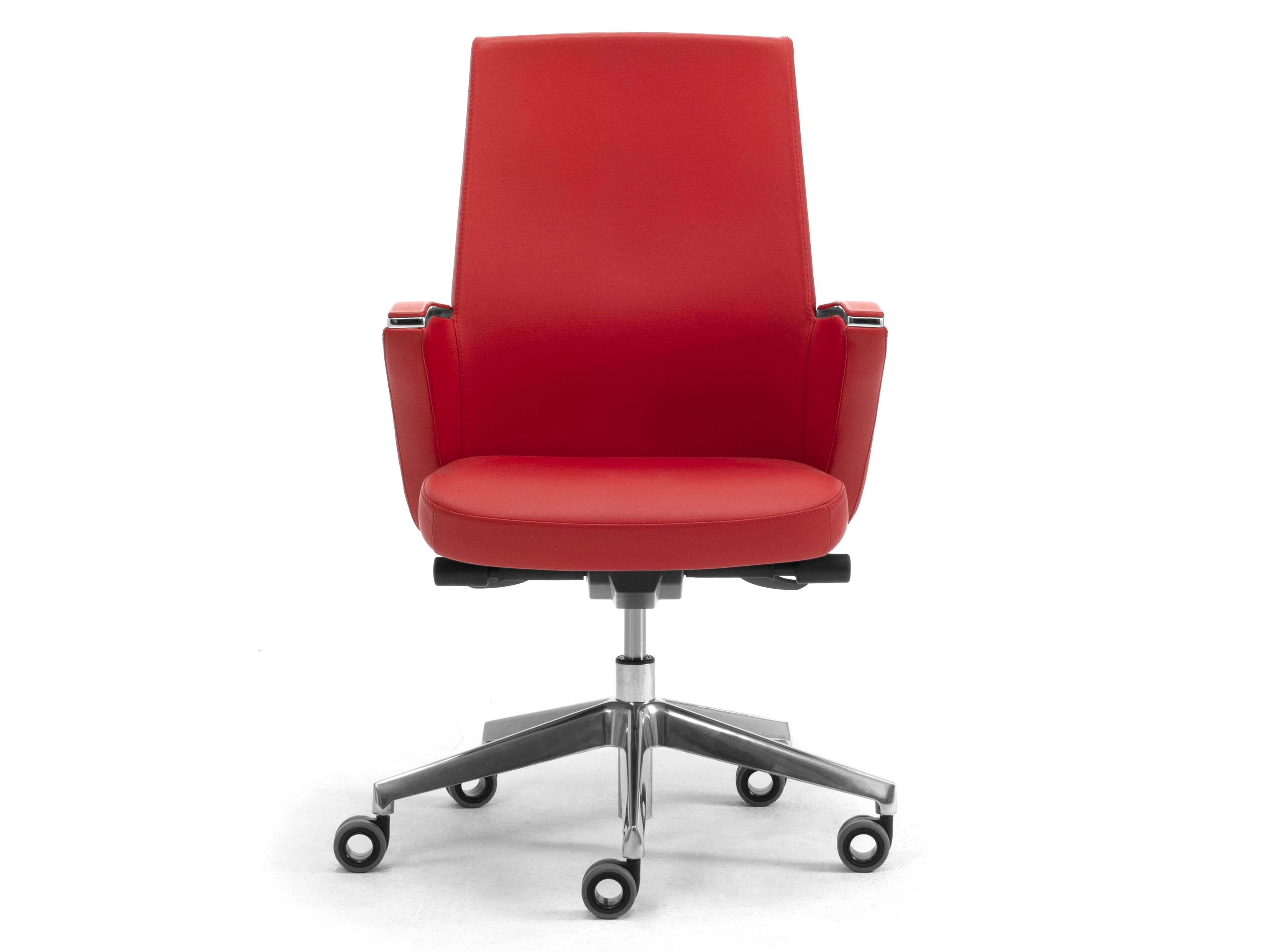 ZEUS Swivel leather executive chair with armrests By Leyform | design ...