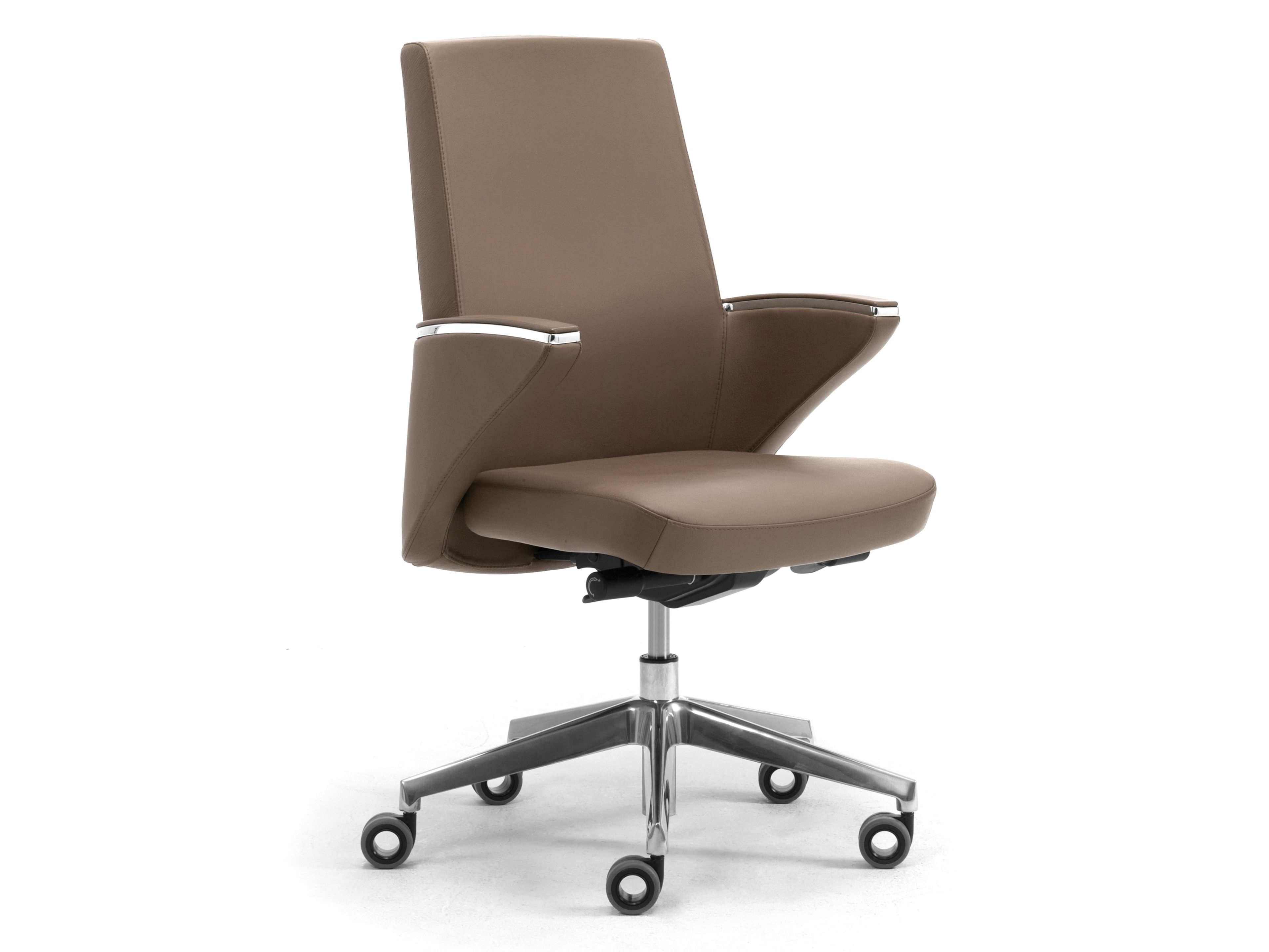ZEUS Swivel leather executive chair with armrests By Leyform | design ...