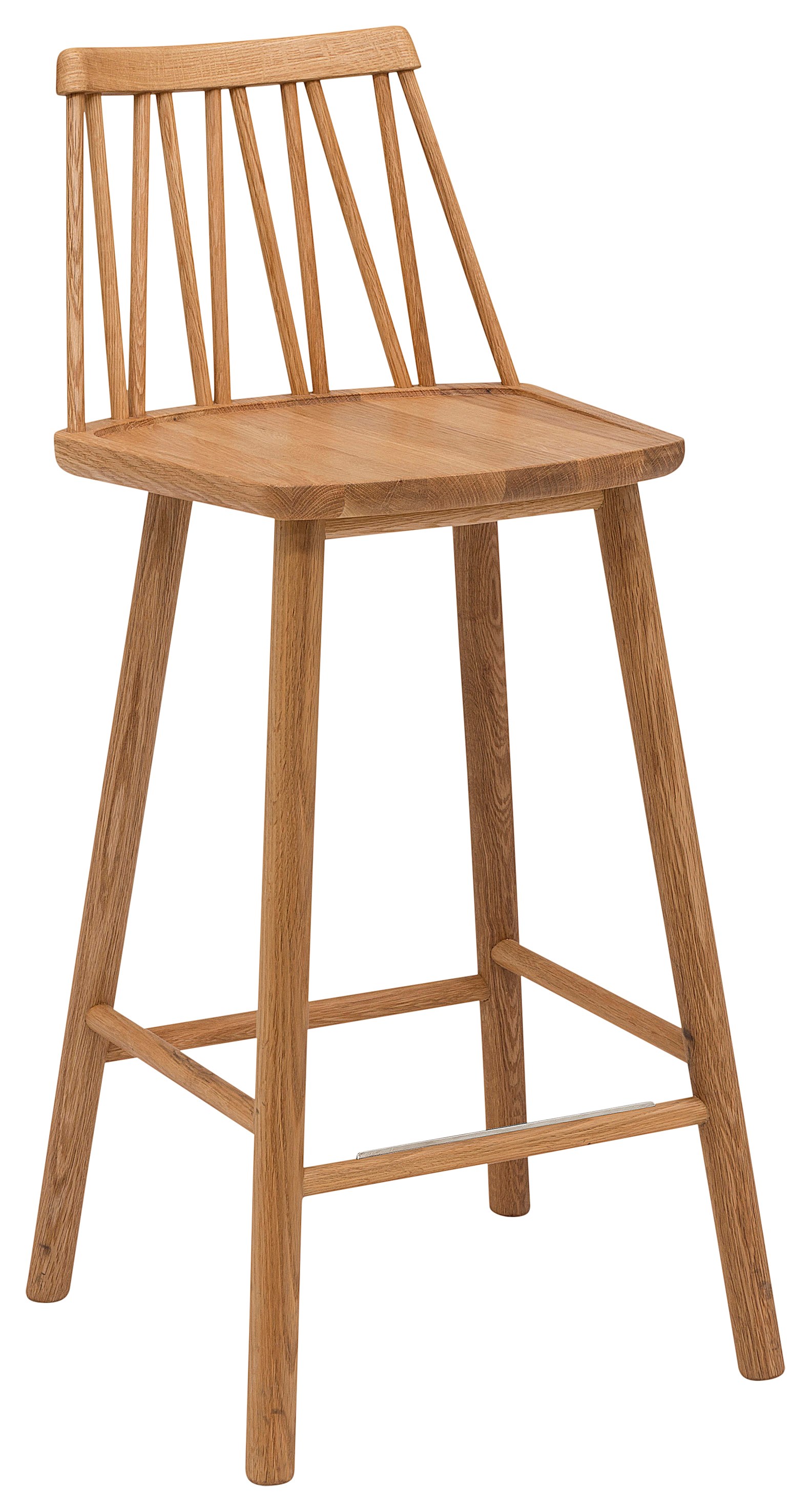 ZIGZAG 660WH | High stool Birch stool with footrest By Hans K