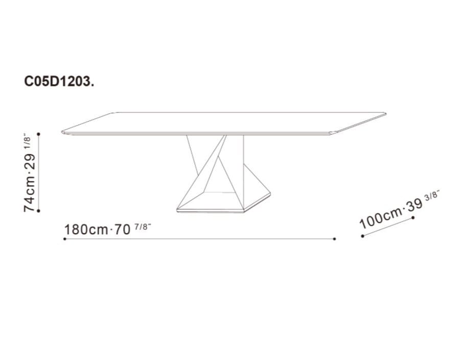 ZING Rectangular marble table By CAMERICH