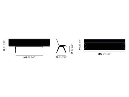 Banquette modulable en bois multi-niveau ZINTA EATING By arper design ...