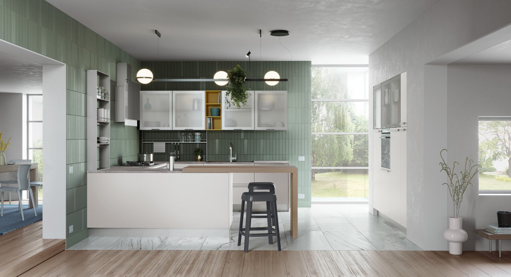 ZOE | Kitchen with peninsula By CREO Kitchens