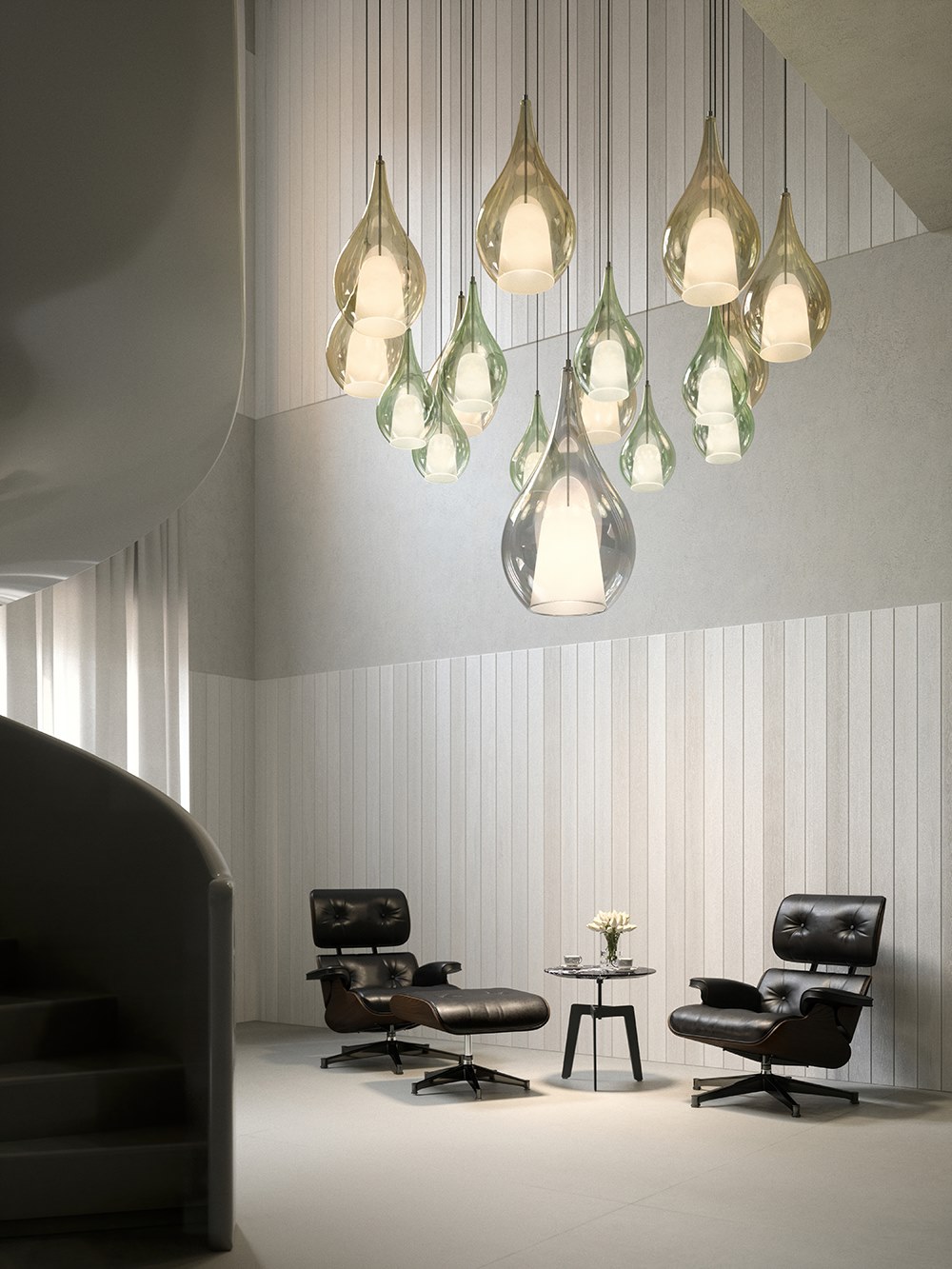 ZOE Direct light blown glass pendant lamp By Cangini & Tucci