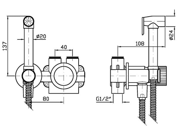 TODD ZTD417 Toilet-jet handspray By ZUCCHETTI