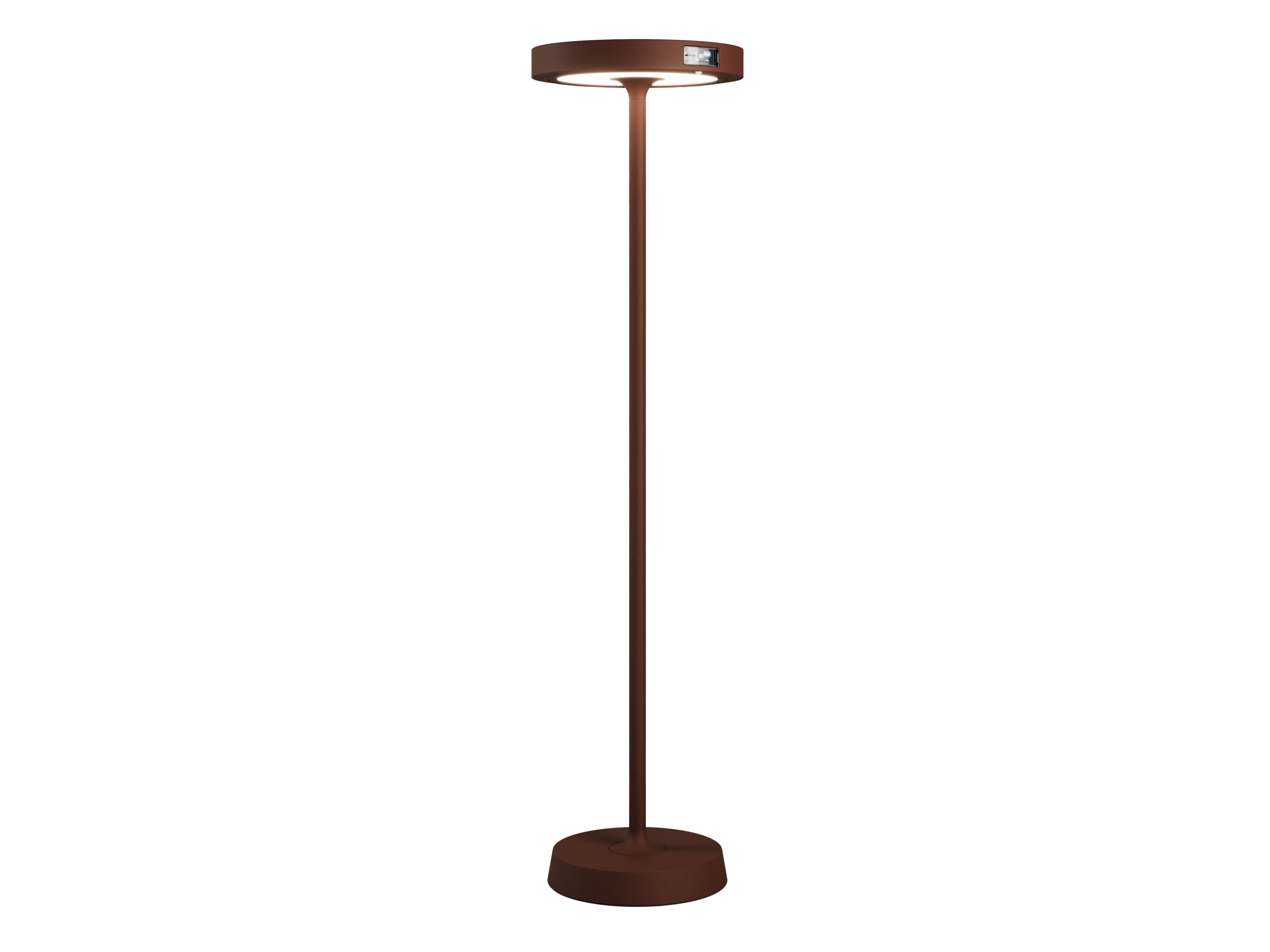 BARBELL SOLAR RF Rechargeable outdoor floor lamp in aluminum By Zafferano