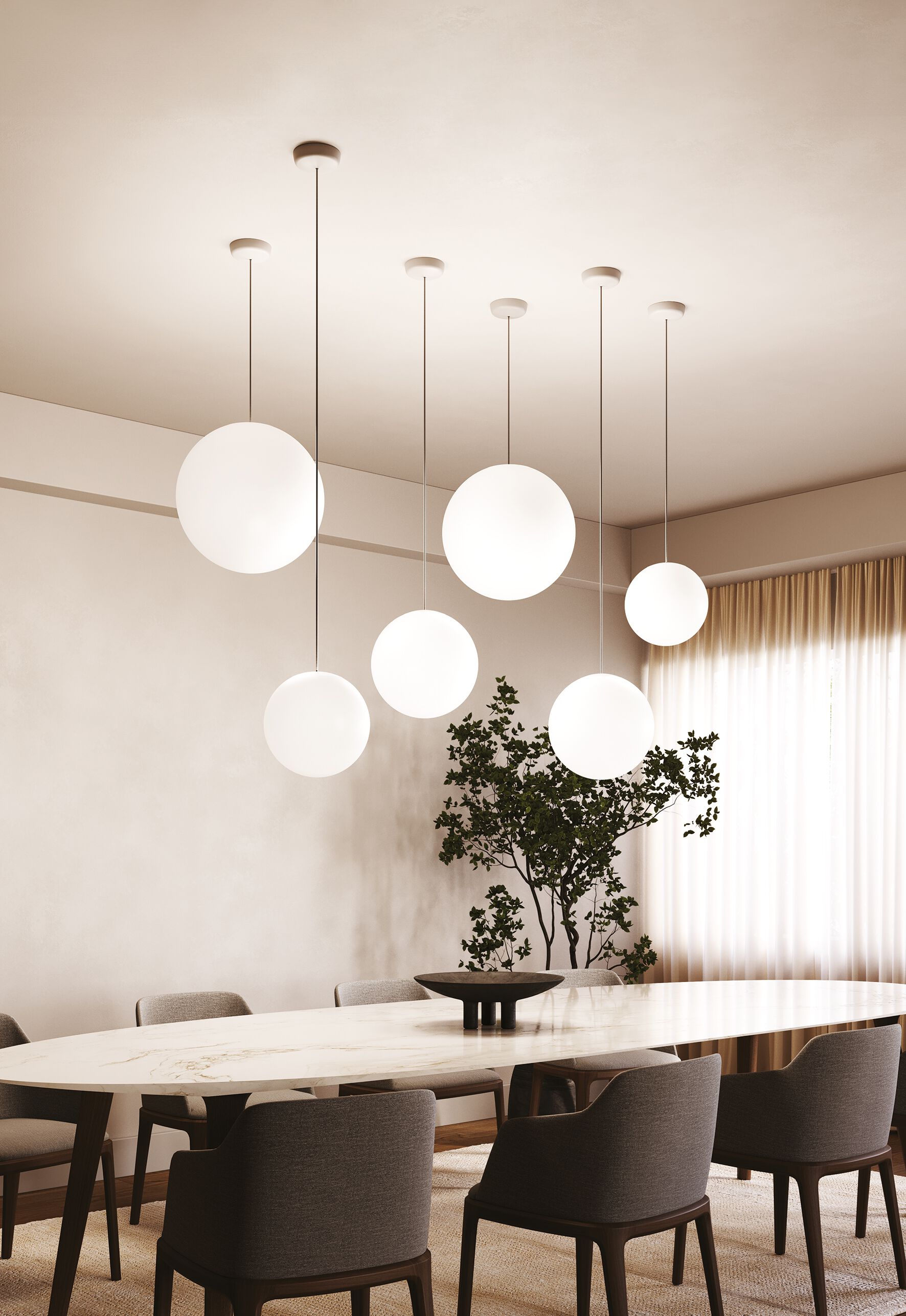 SFERIS Pendelleuchte aus Glas By Zafferano | design Federico de Majo