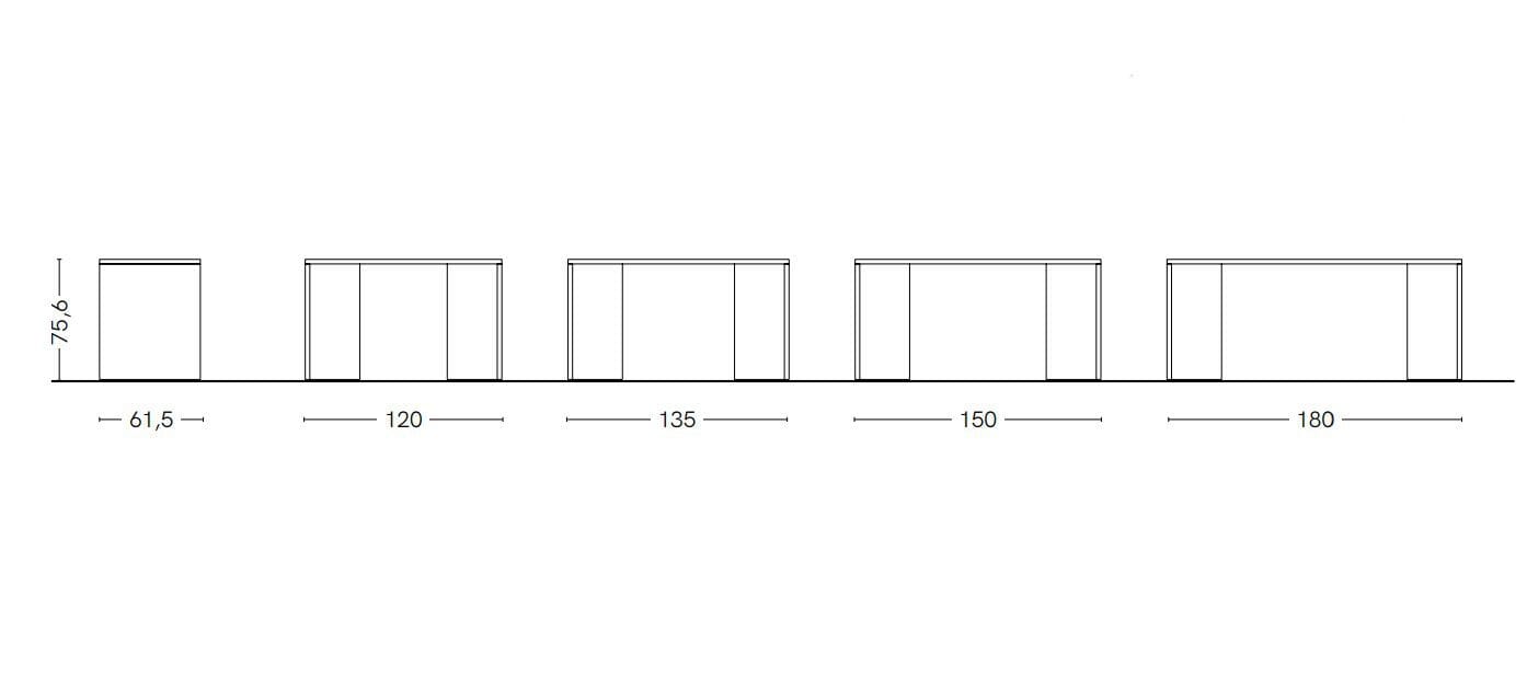 GAMBA ELLE Secretary desk By Zalf