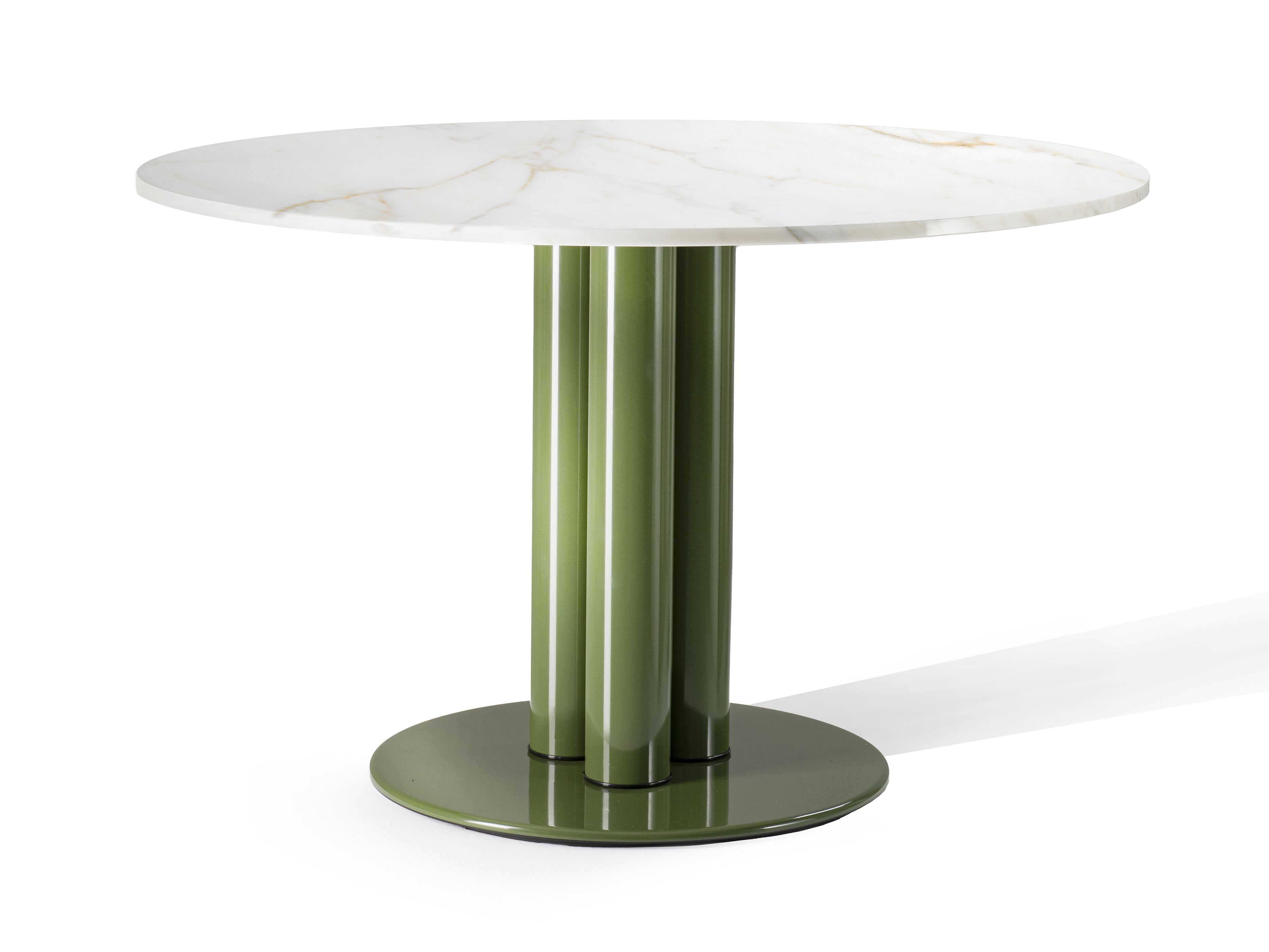 MARCUSO Round Calacatta marble table By Zanotta | design Marco Zanuso Jr