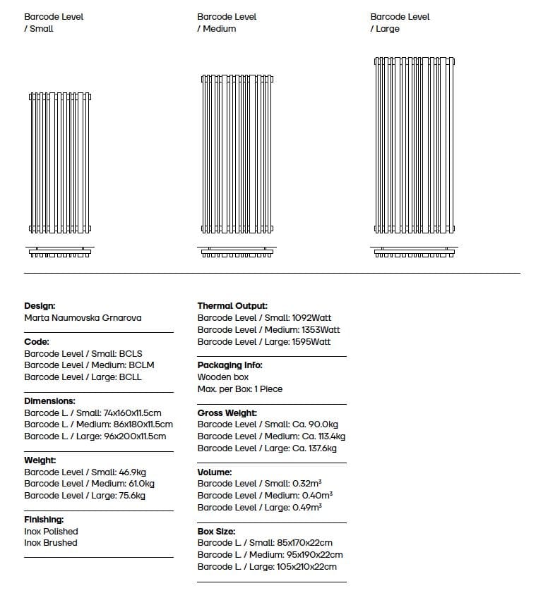 BARCODE Decorative radiator By Zavar design | design Marta Naumovska ...