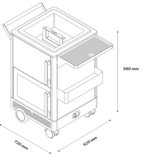 Steel garden bar cabinet / food trolley DOMETIC MOBAR 300 Dometic MoBar ...
