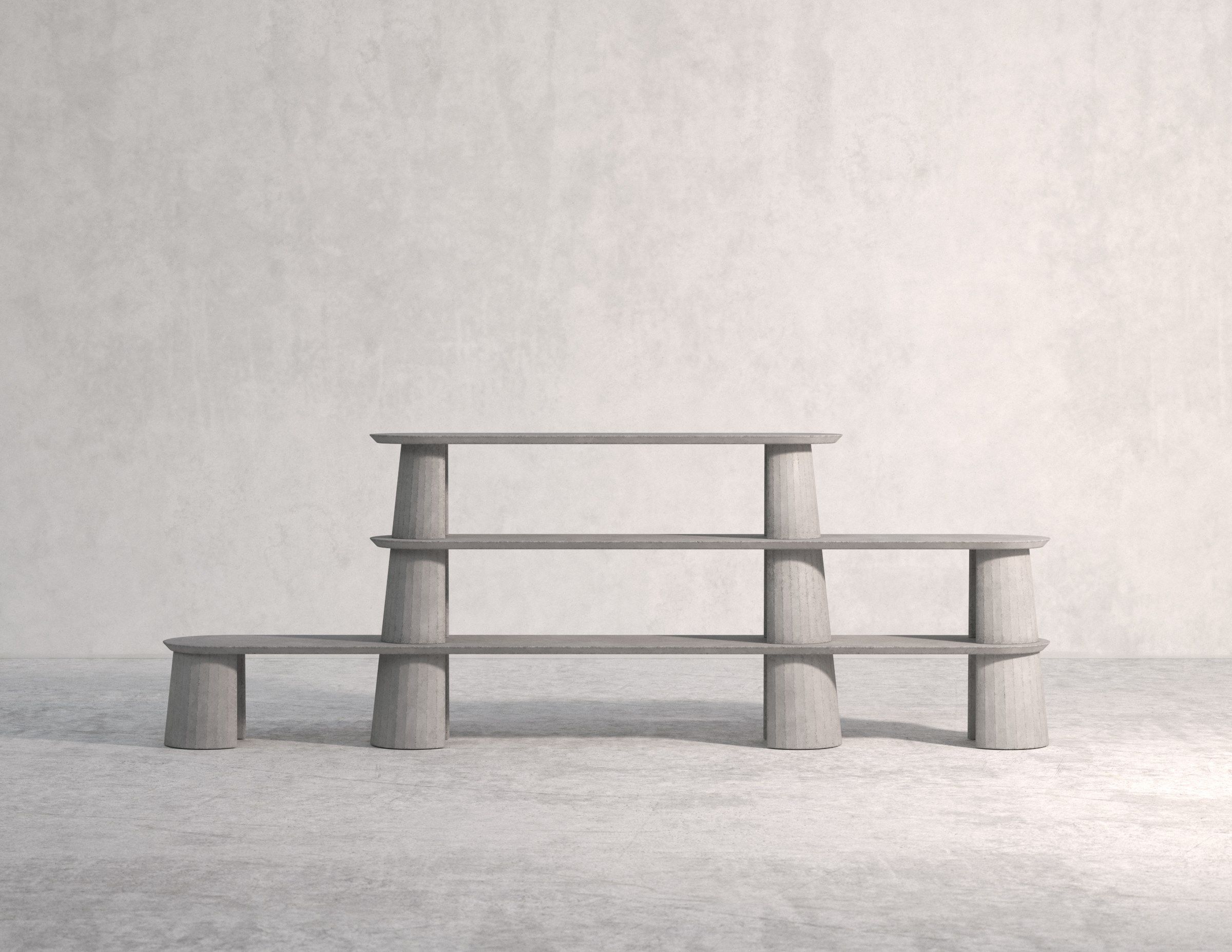 DOMESTIC CONCRETE LANDSCAPE Freestanding concrete bookcase By Forma ...